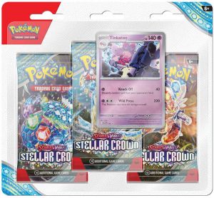 【Pokemon TCG - Scarlet and Violet 7 Stellar Crown 3 Pack Blister ...